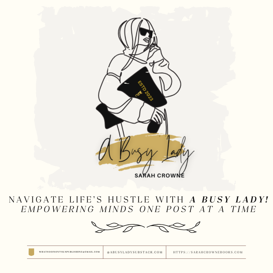A Busy Lady - Sarah Crowne Books